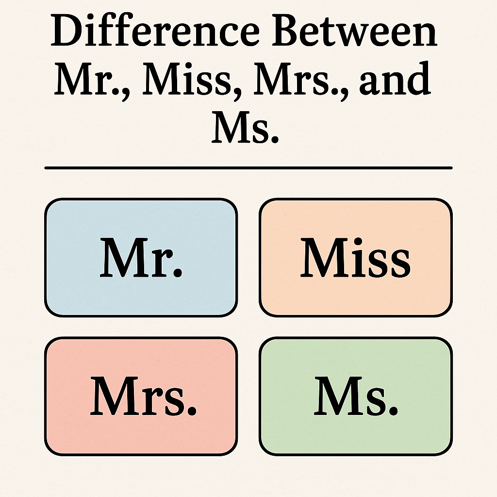 What's The Difference Between Mr., Miss, Mrs. and Ms.? - Speak English ...